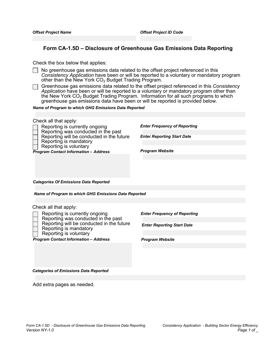 Form CA-1.5D - Fill Out, Sign Online and Download Fillable PDF, New ...