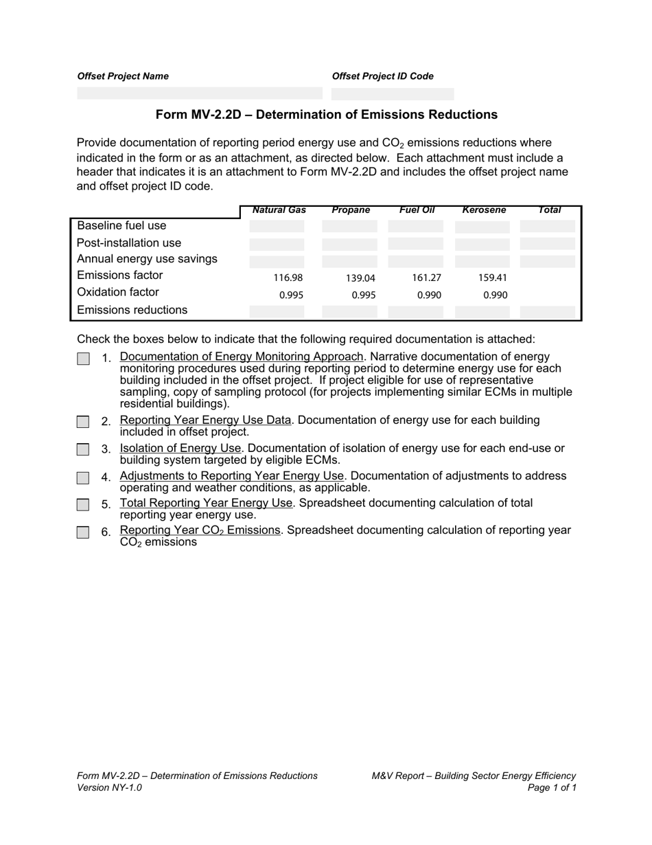 Form MV-2.2D - Fill Out, Sign Online and Download Fillable PDF, New ...