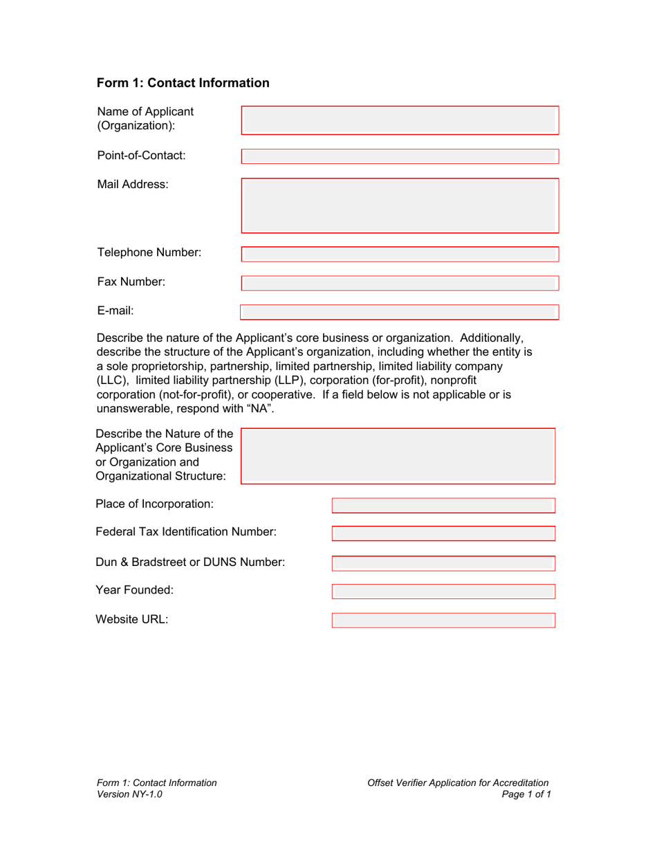 Form 1 - Fill Out, Sign Online and Download Fillable PDF, New York ...