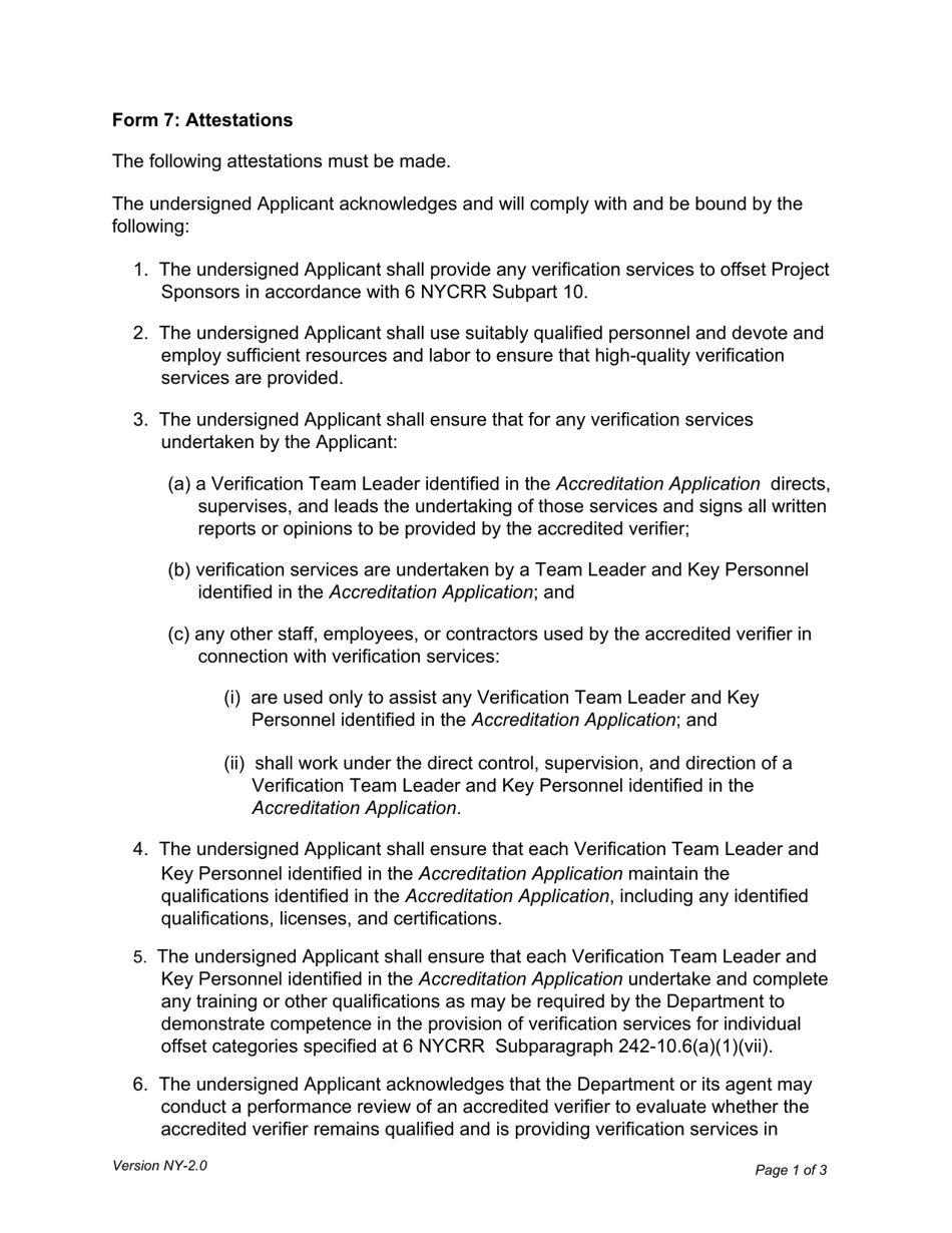 Form 7 - Fill Out, Sign Online and Download Fillable PDF, New York ...