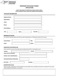 New York Temporary Revocable Permit Application - Fill Out, Sign Online ...