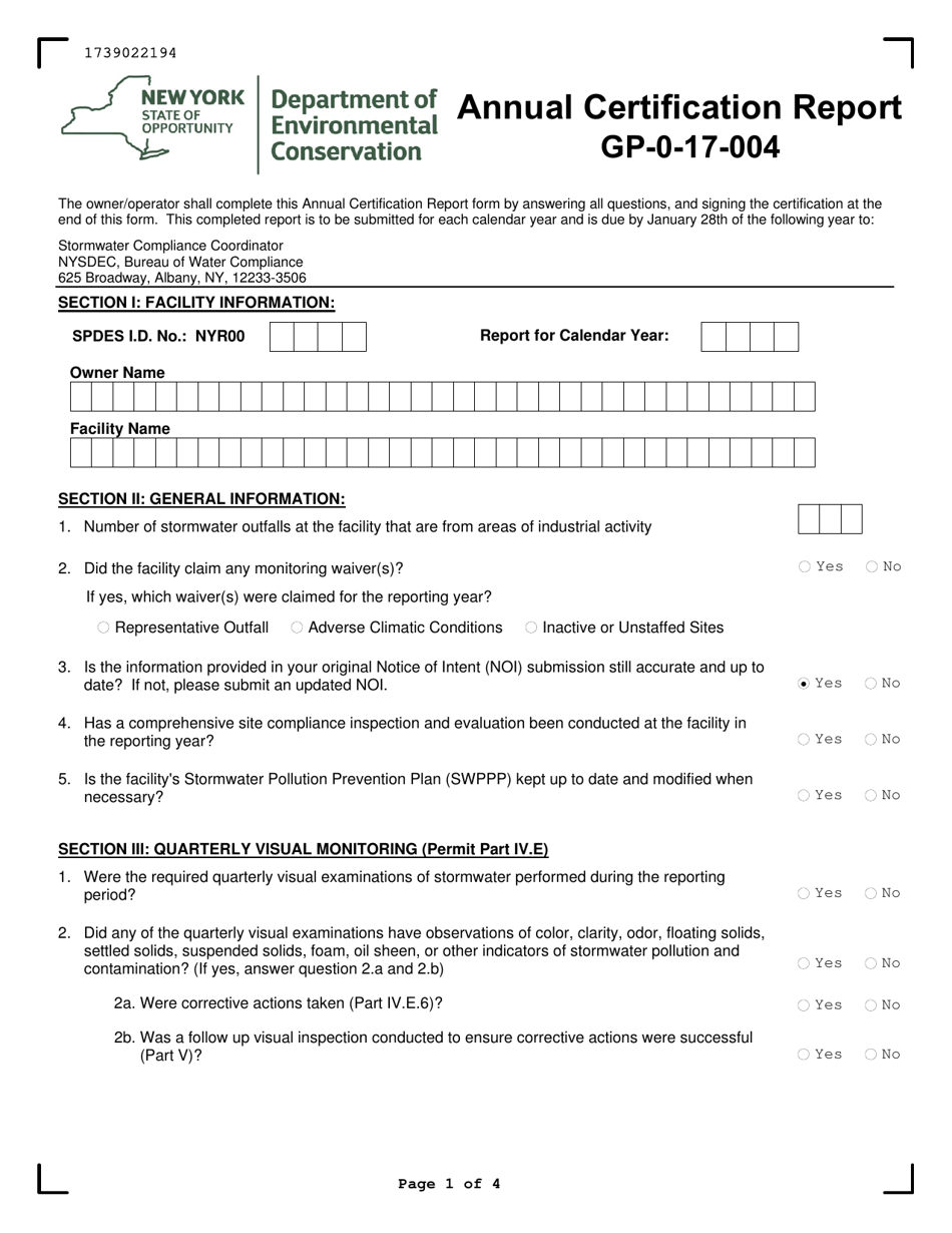 New York Msgp Annual Certification Report - Fill Out, Sign Online and ...