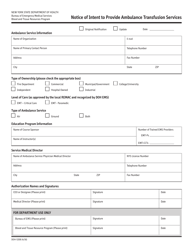 Form DOH-5208 Download Printable PDF or Fill Online Notice of Intent to ...