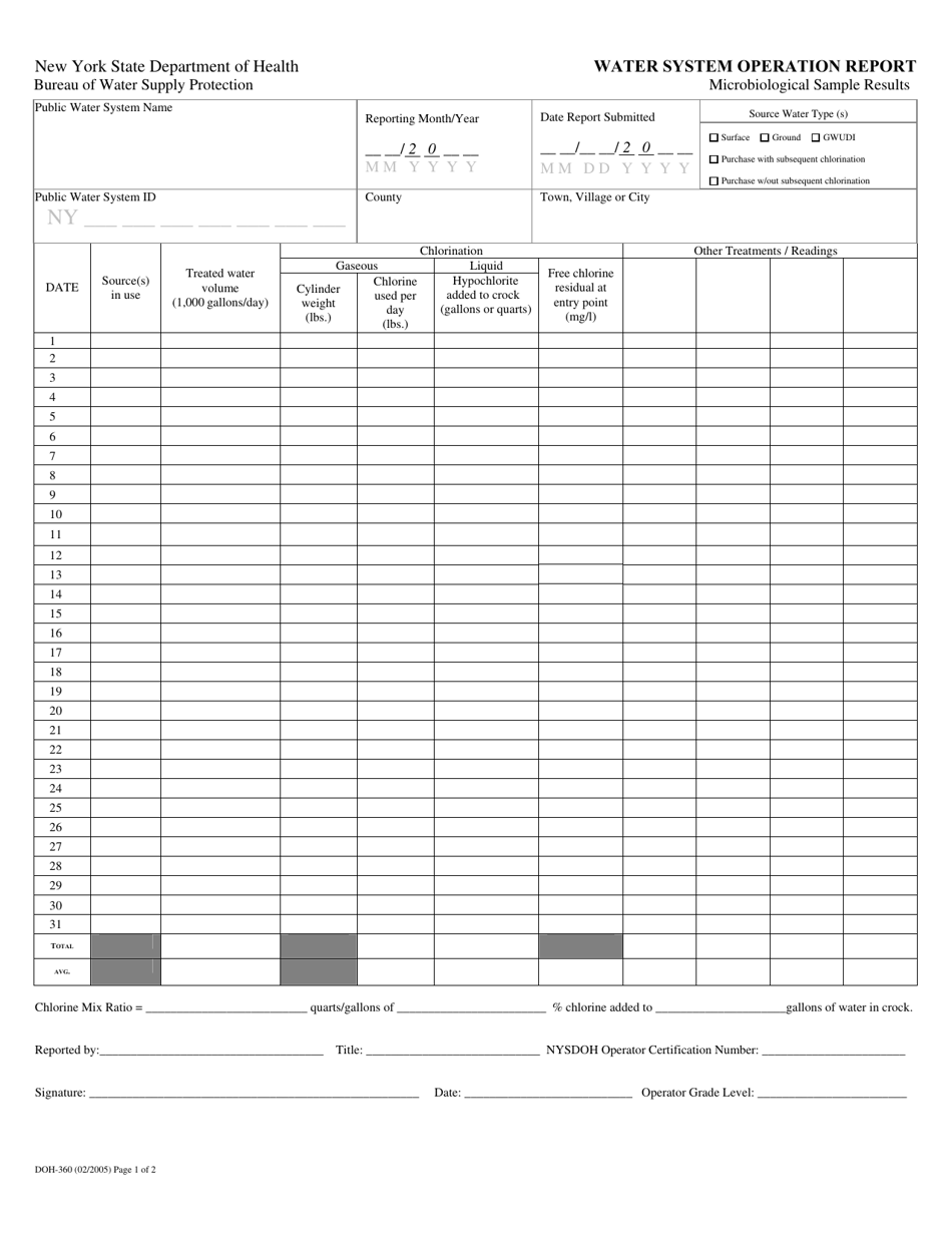 Form DOH-360 - Fill Out, Sign Online and Download Printable PDF, New ...