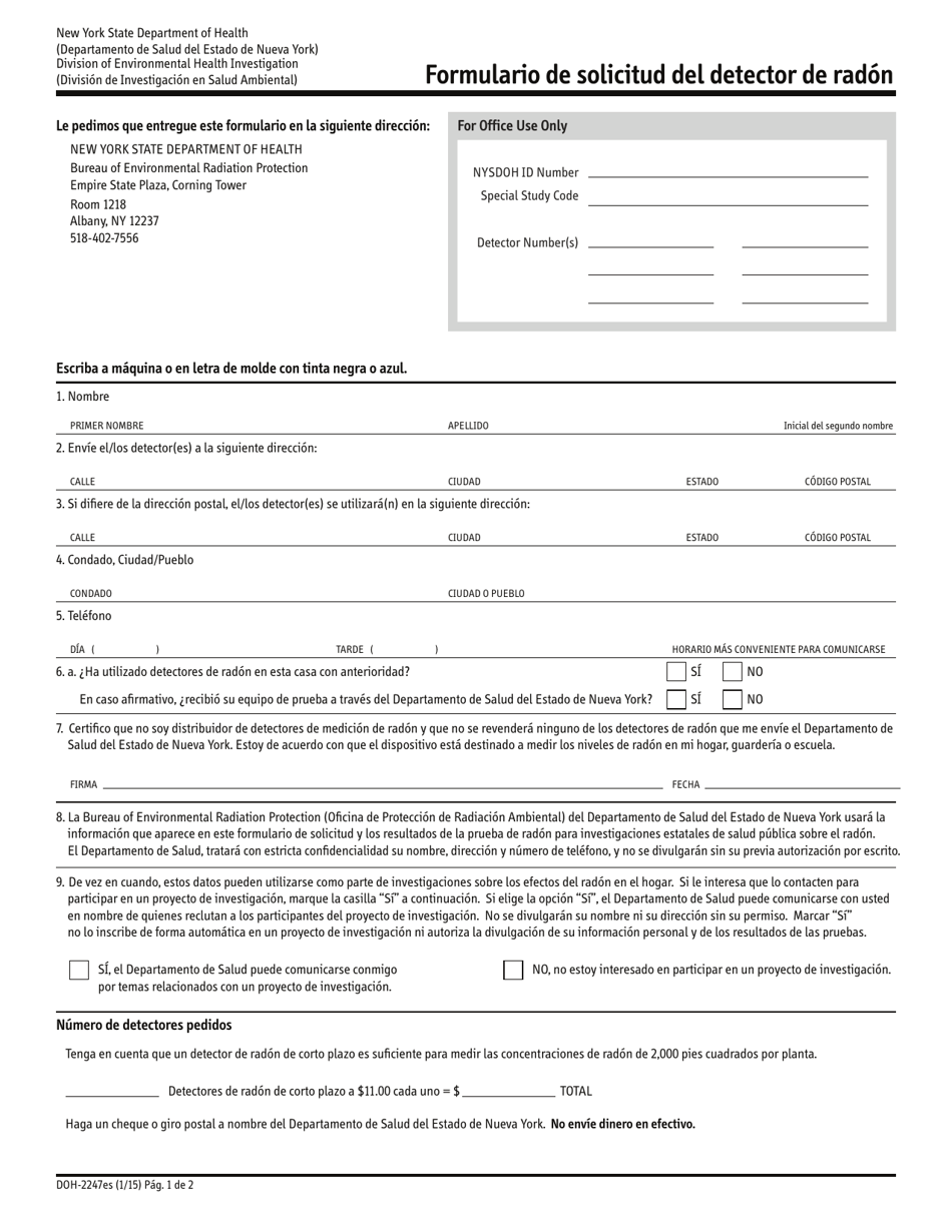 Formulario DOH-2247 - Fill Out, Sign Online and Download Printable PDF ...