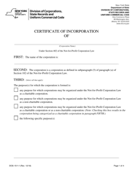 Form DOS-1511-F - Fill Out, Sign Online and Download Fillable PDF, New ...