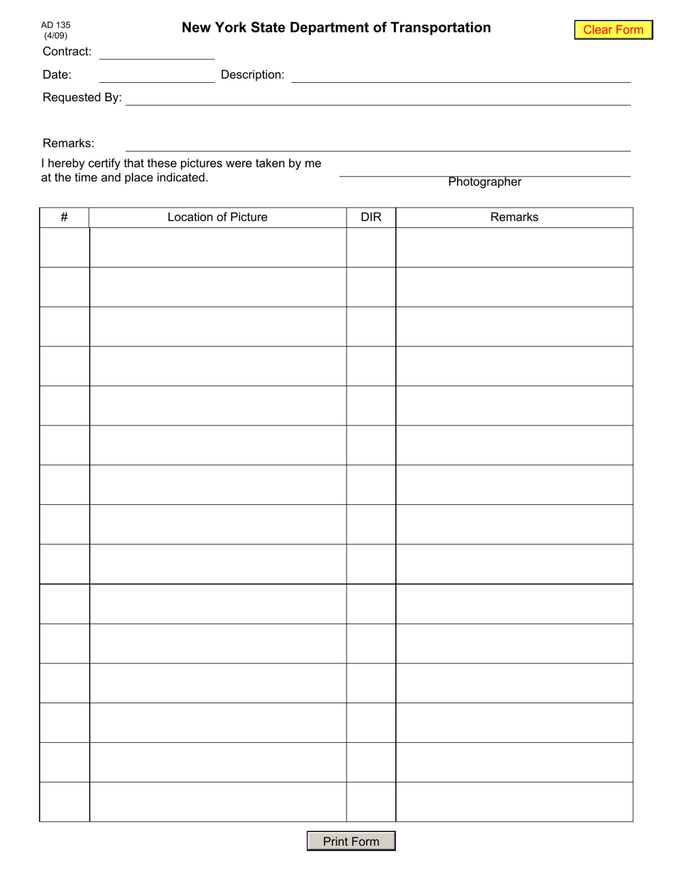 Form AD135 Fill Out Sign Online And Download Fillable PDF New York form-ad135-fill-out-sign-online-and-download-fillable-pdf-new-york