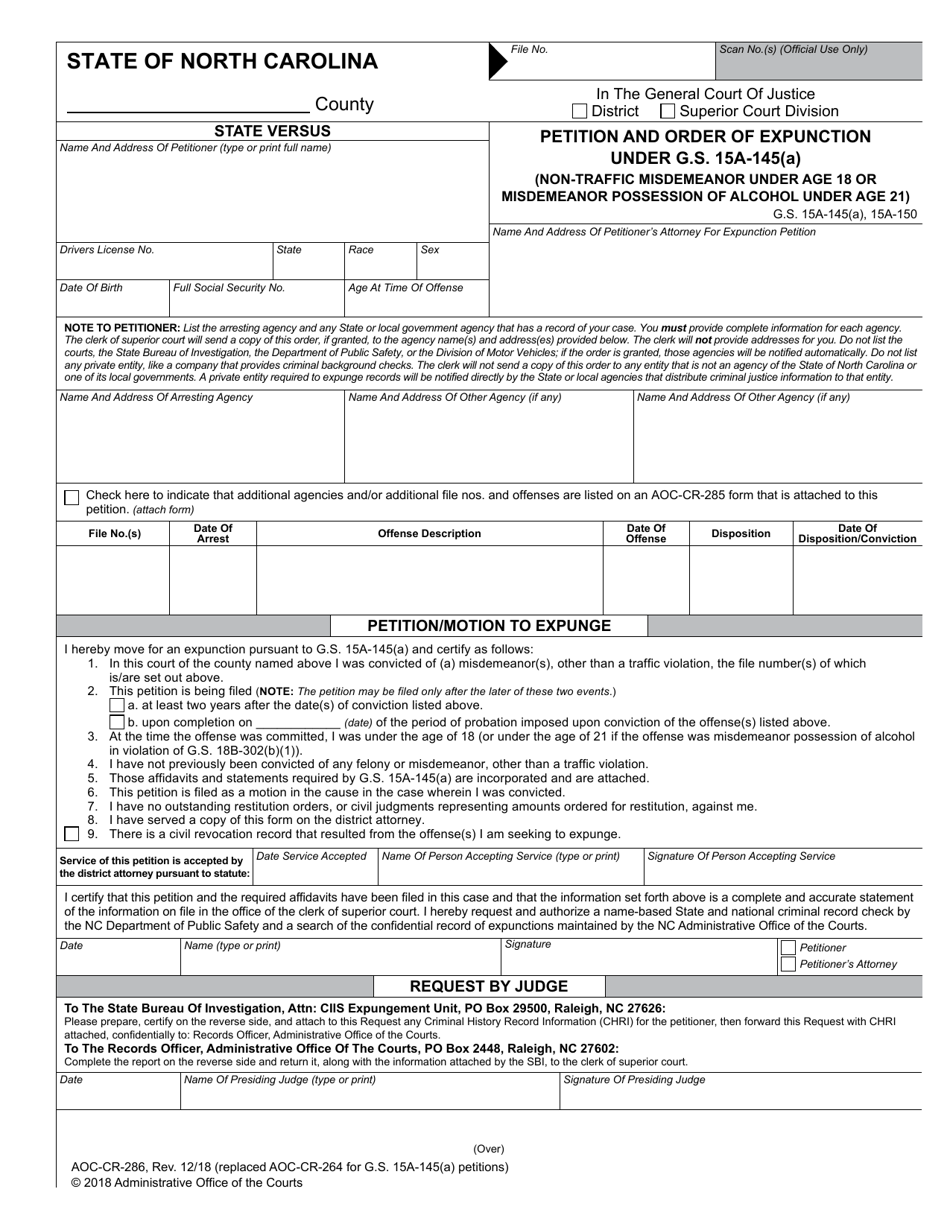 Form AOC-CR-286 - Fill Out, Sign Online and Download Fillable PDF ...