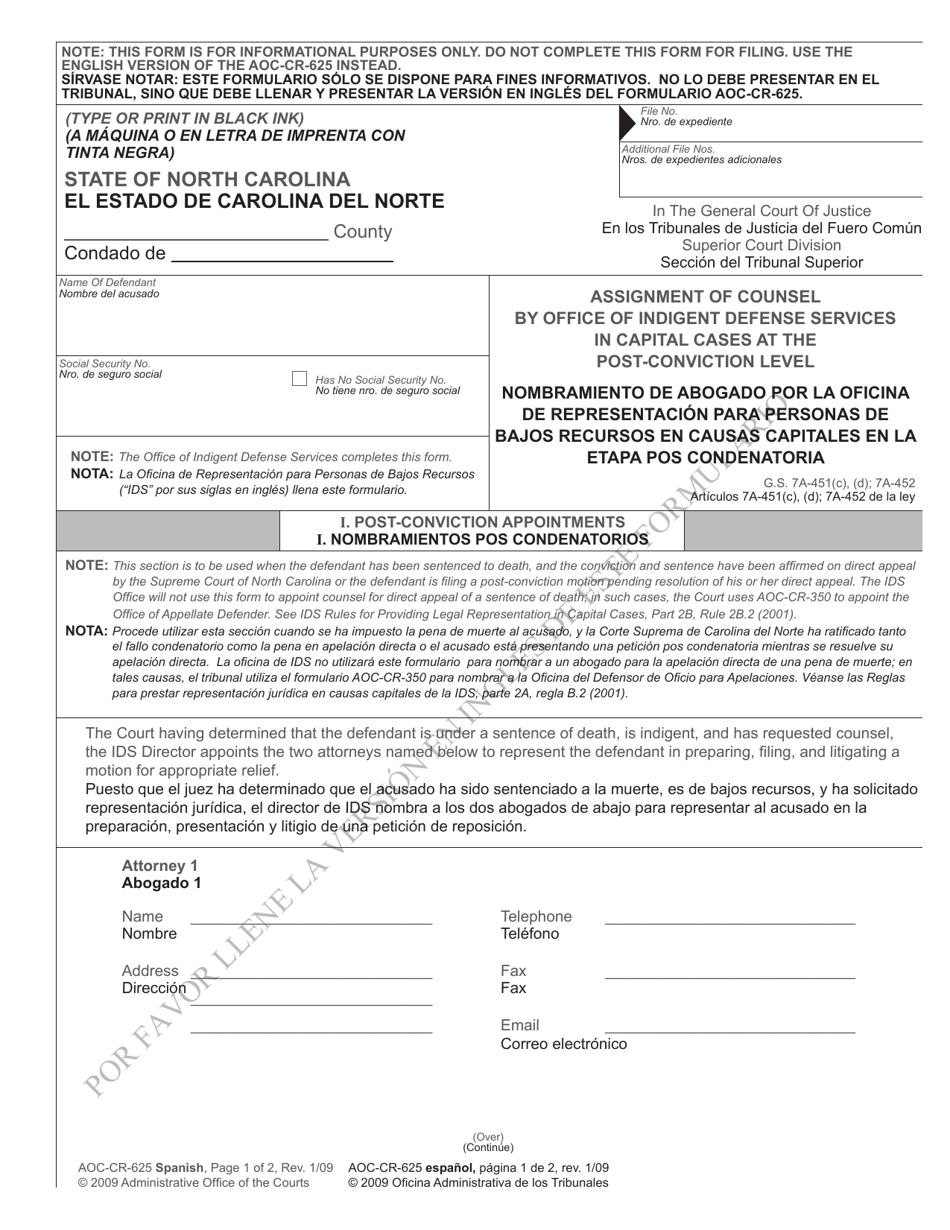 Form AOC-CR-625 - Fill Out, Sign Online and Download Printable PDF ...