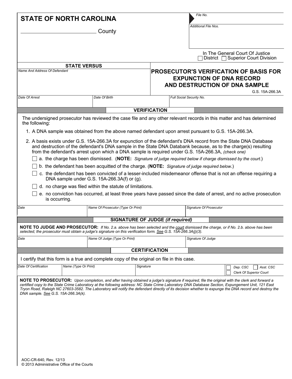 Form AOC-CR-640 - Fill Out, Sign Online and Download Fillable PDF ...