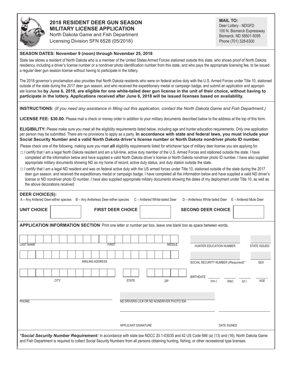 Form SFN6528 - 2018 - Fill Out, Sign Online and Download Printable PDF ...