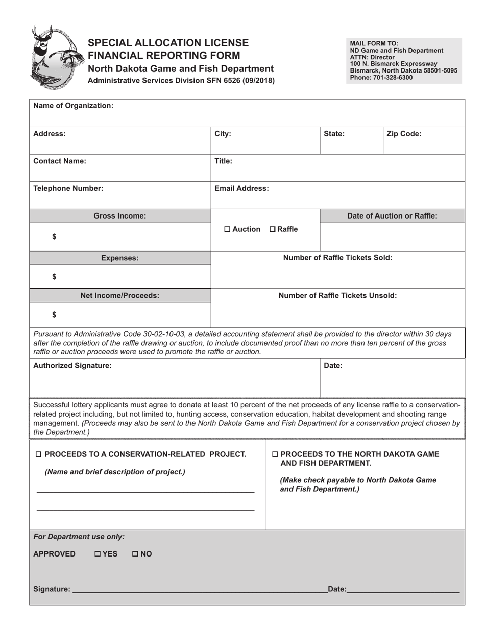 Form SFN6526 - Fill Out, Sign Online and Download Printable PDF, North ...