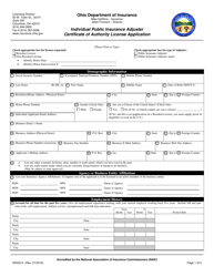 Form INS3214 - Fill Out, Sign Online and Download Fillable PDF, Ohio ...
