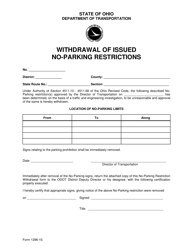 Form 1296-10 - Fill Out, Sign Online and Download Printable PDF, Ohio ...