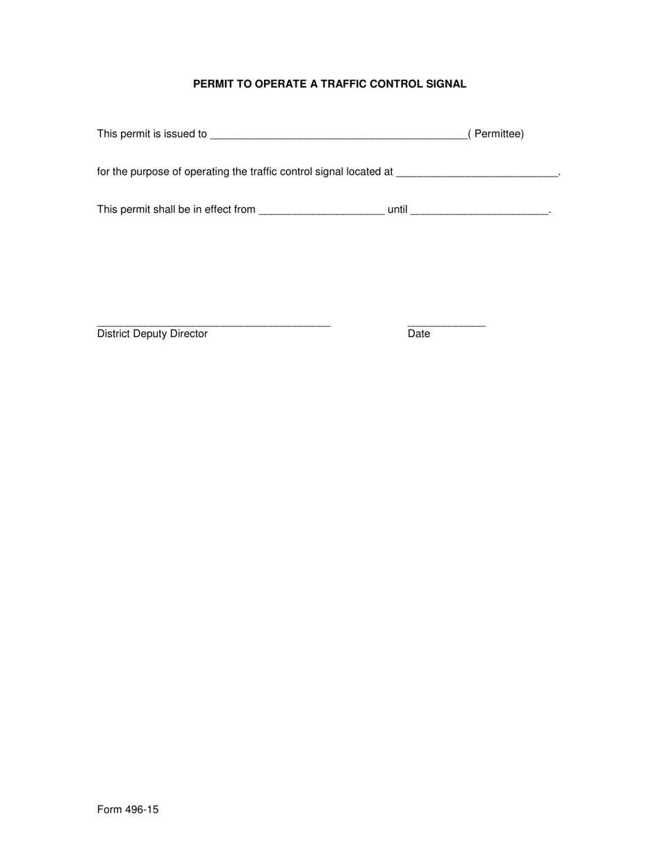 Form 496-15 - Fill Out, Sign Online and Download Fillable PDF, Ohio ...