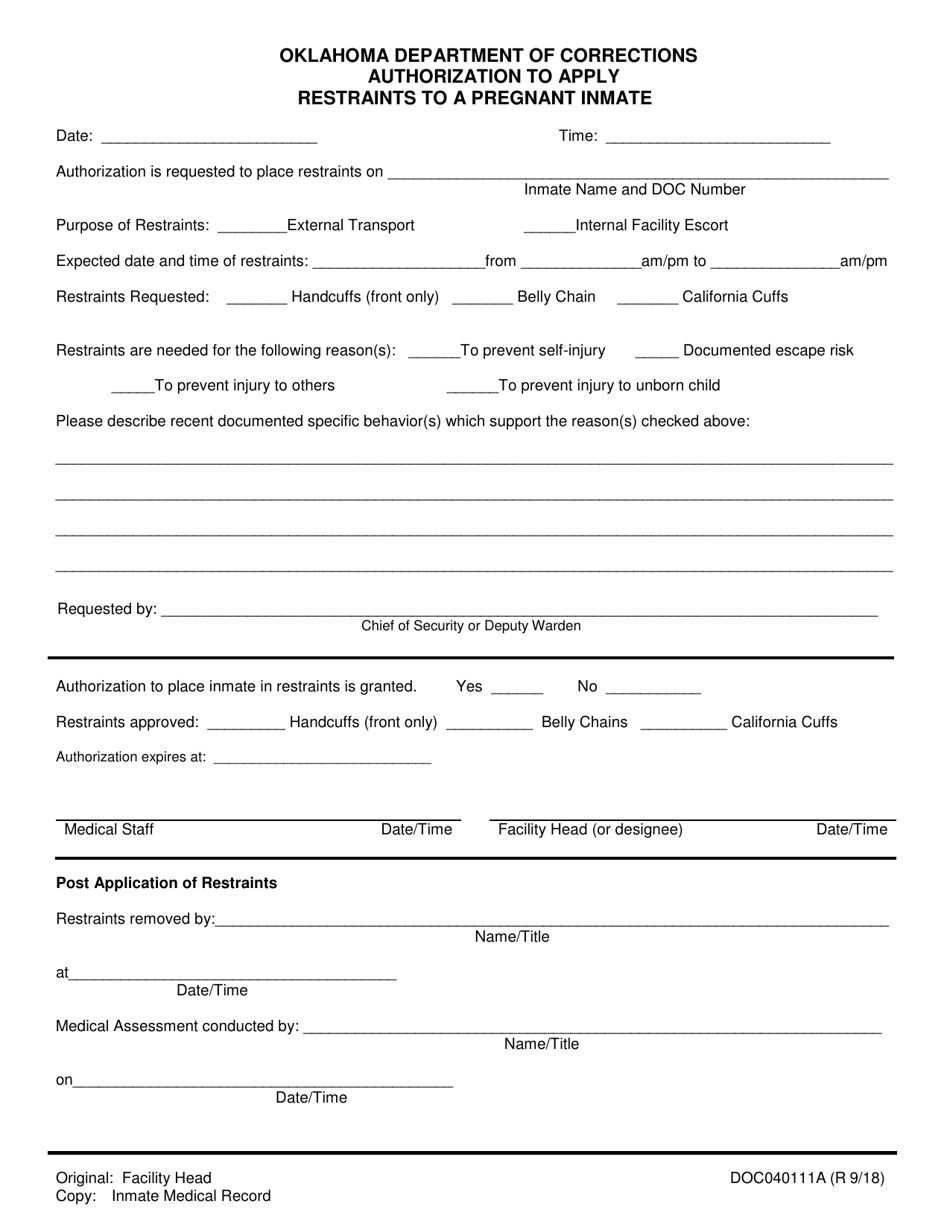 DOC Form OP-040111A - Fill Out, Sign Online and Download Printable PDF ...