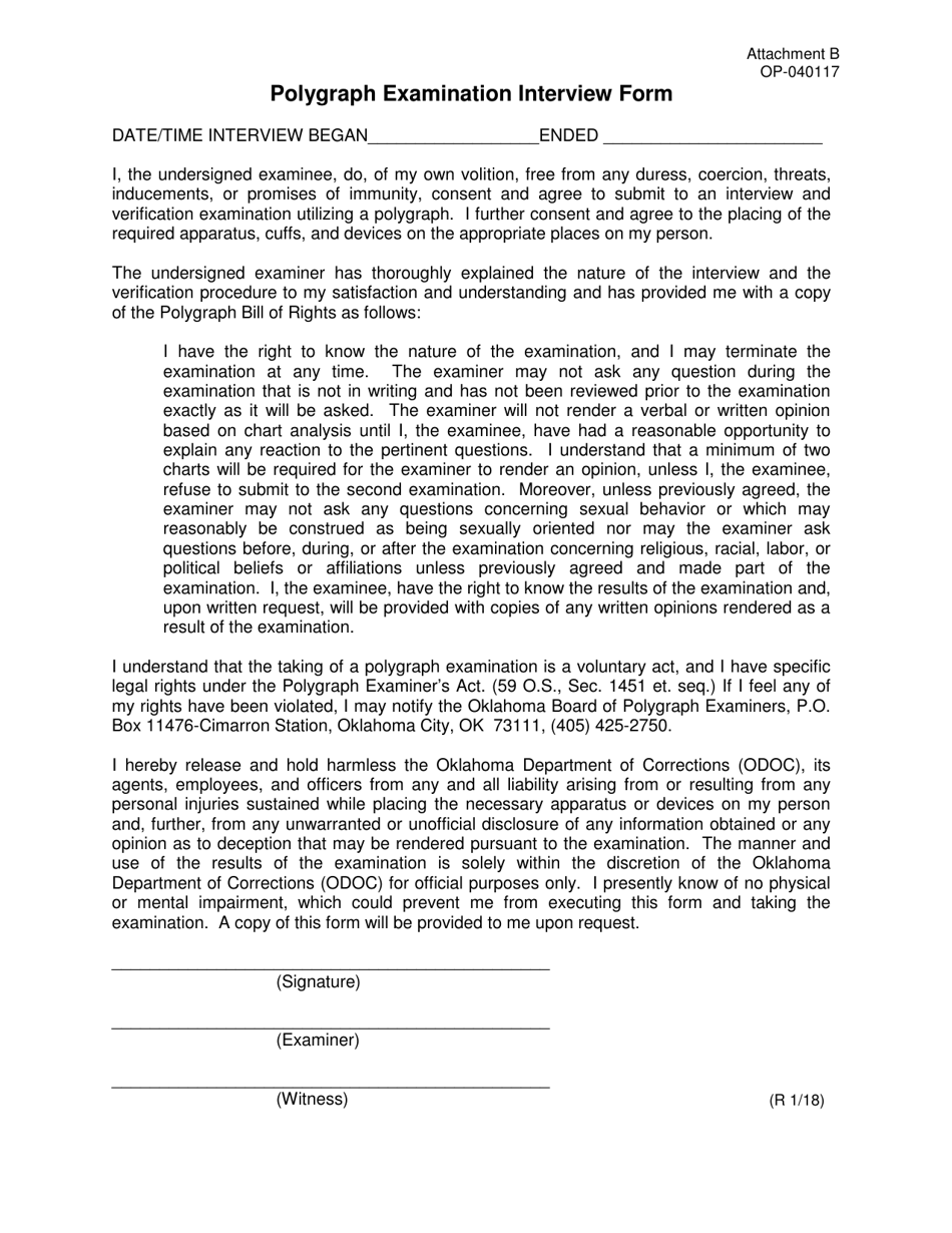 DOC Form OP-040117 Attachment B - Fill Out, Sign Online and Download ...