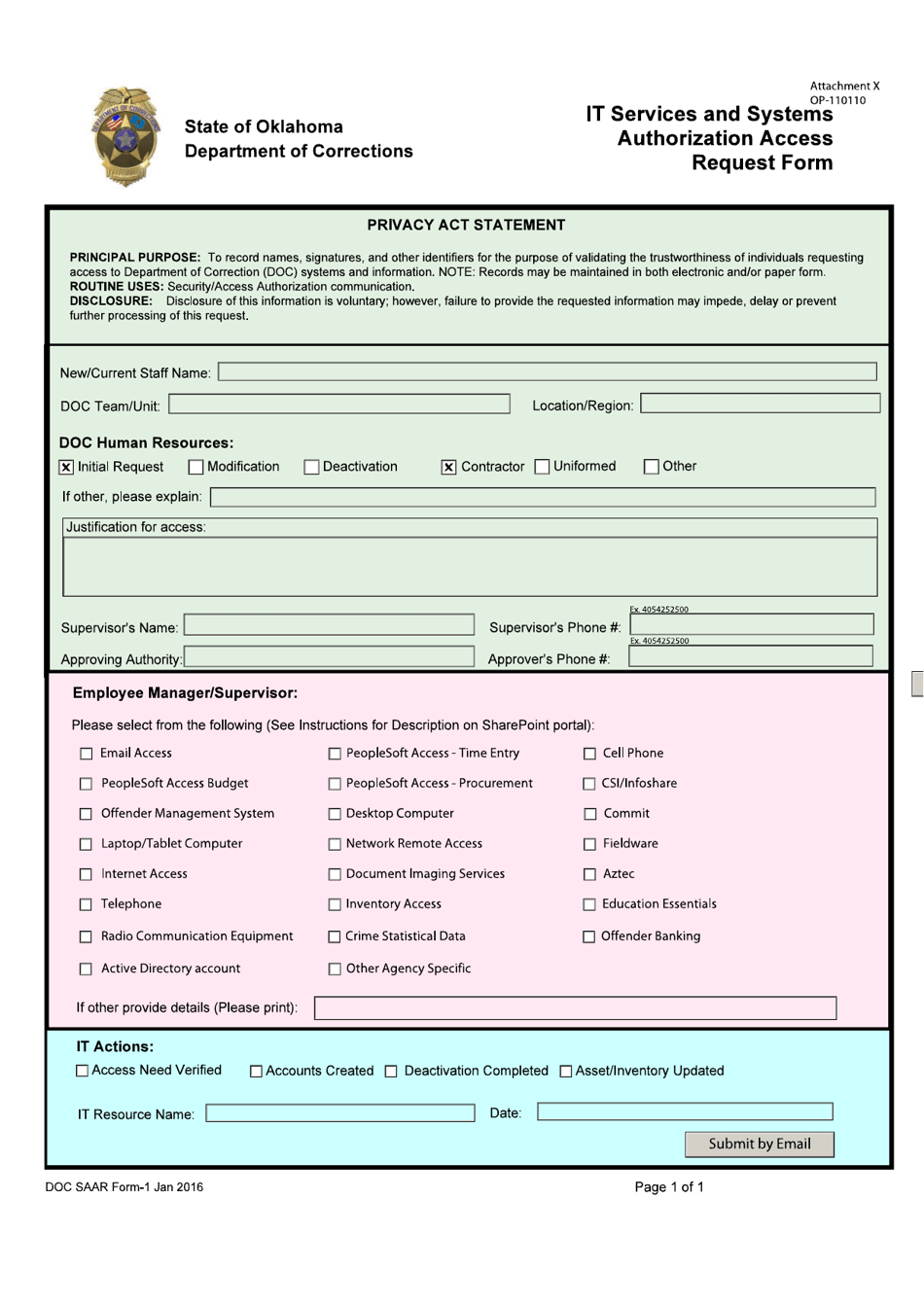 DOC Form OP-110110 Attachment X - Fill Out, Sign Online and Download ...