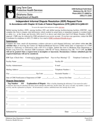 ODH Form 833A Download Fillable PDF or Fill Online Independent Informal ...