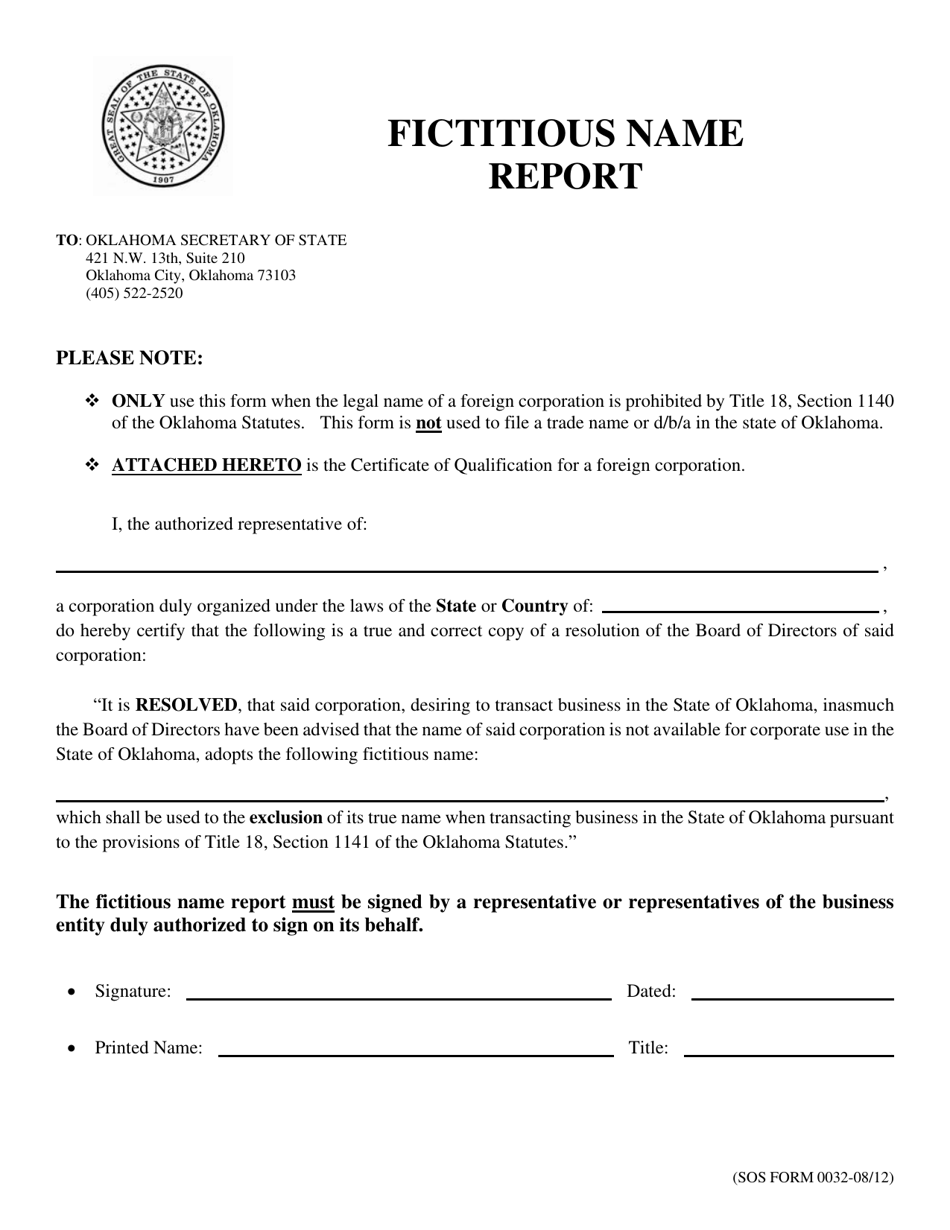 SOS Form 0032 - Fill Out, Sign Online and Download Fillable PDF ...