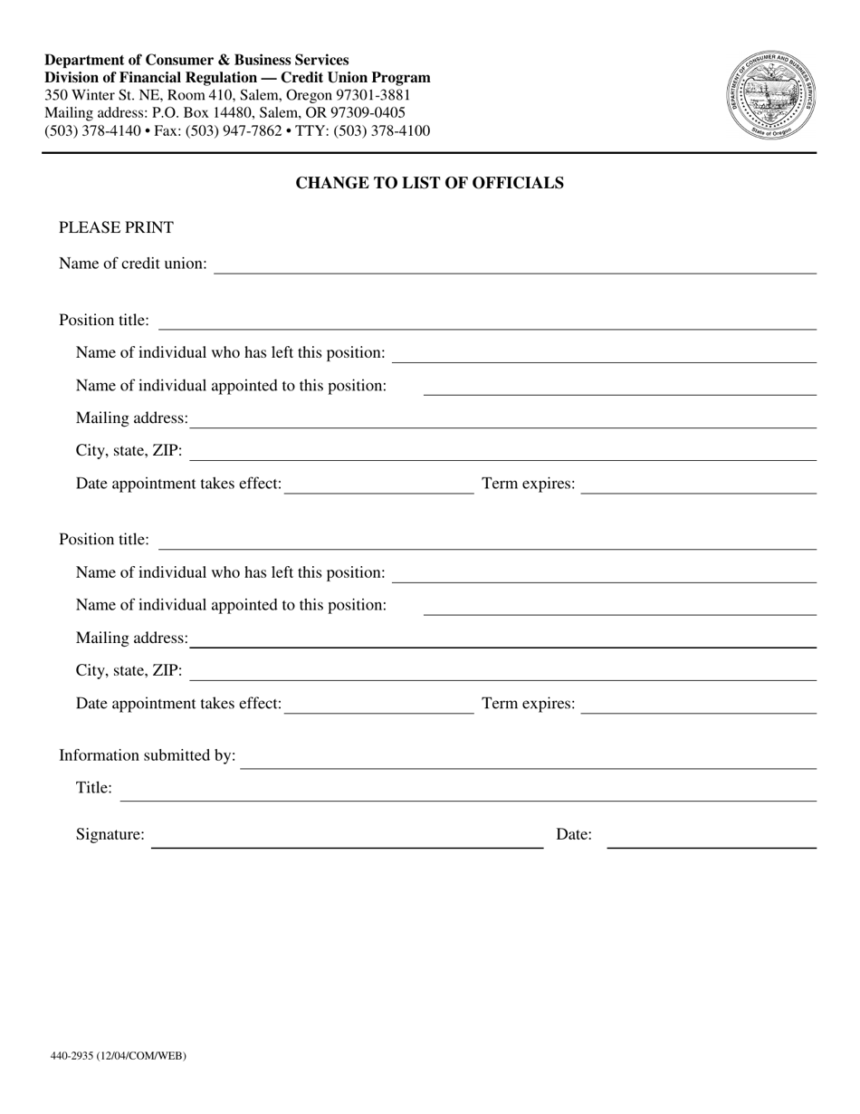 Form 440-2935 - Fill Out, Sign Online and Download Printable PDF ...