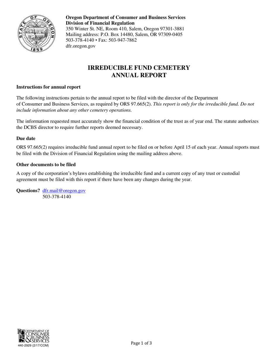 Form 440-2929 - Fill Out, Sign Online and Download Printable PDF ...