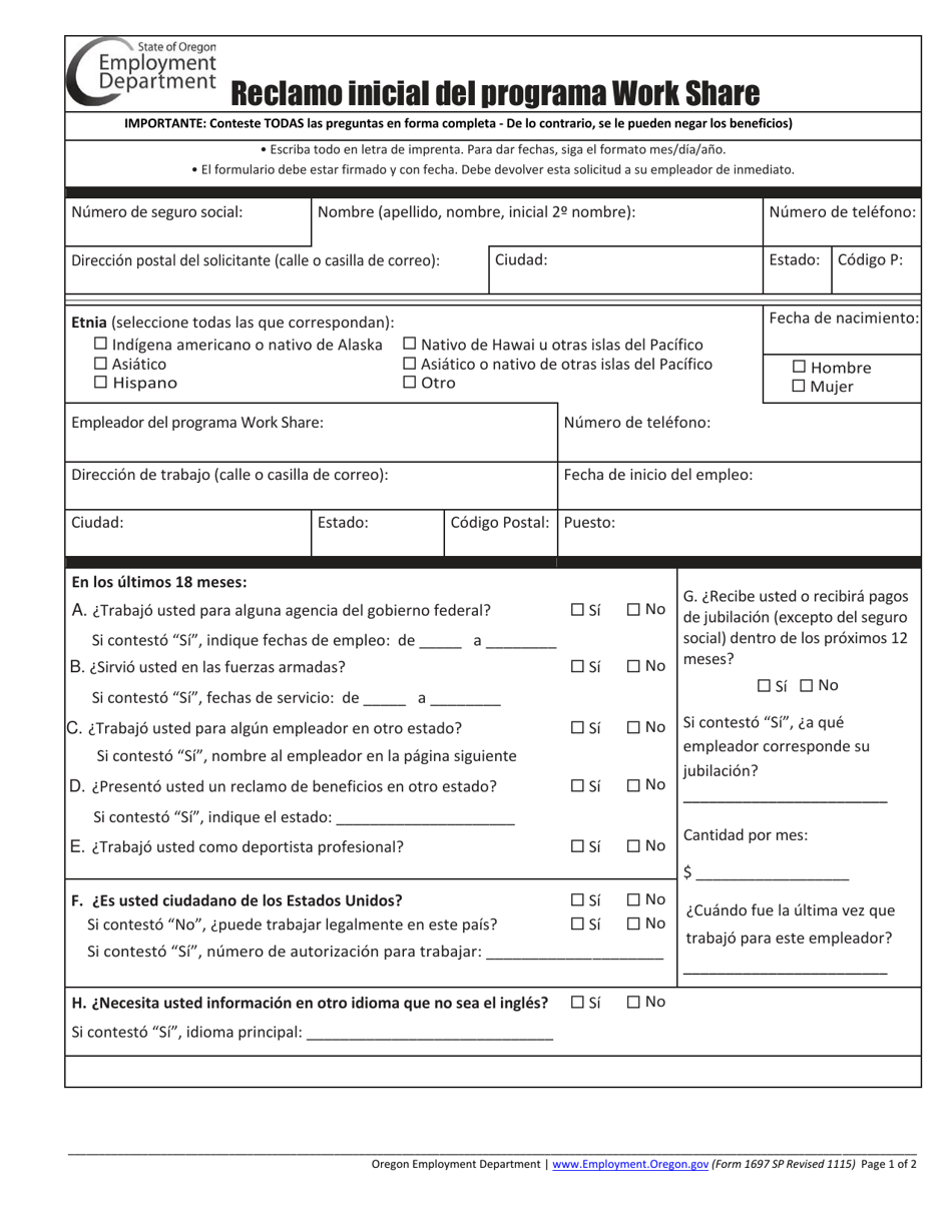 Formulario 1697 SP - Fill Out, Sign Online and Download Fillable PDF ...