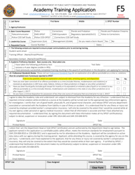 Form F5 - Fill Out, Sign Online and Download Fillable PDF, Oregon ...