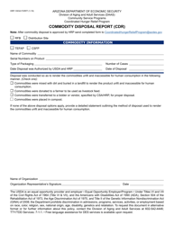 Form HRP-1003A Download Fillable PDF or Fill Online Commodity Disposal ...