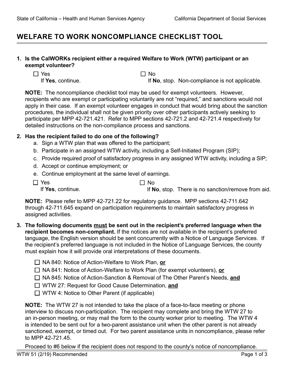 Form WTW51 - Fill Out, Sign Online and Download Fillable PDF ...