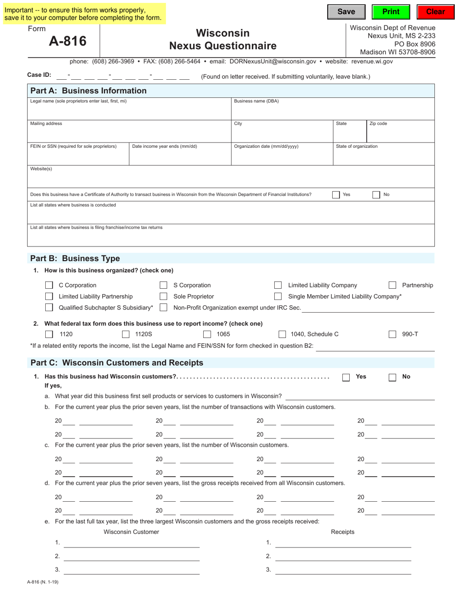 Nexus Fillable Form - Printable Forms Free Online