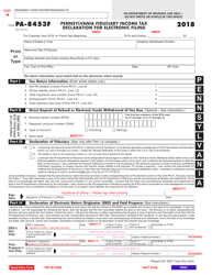 Form PA-8453F - 2018 - Fill Out, Sign Online and Download Fillable PDF ...
