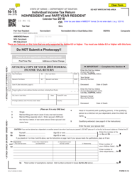 Form N-15 Download Fillable PDF or Fill Online Individual Income Tax ...