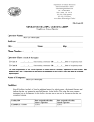 Delaware Operator Training Certification Form Download Fillable PDF ...
