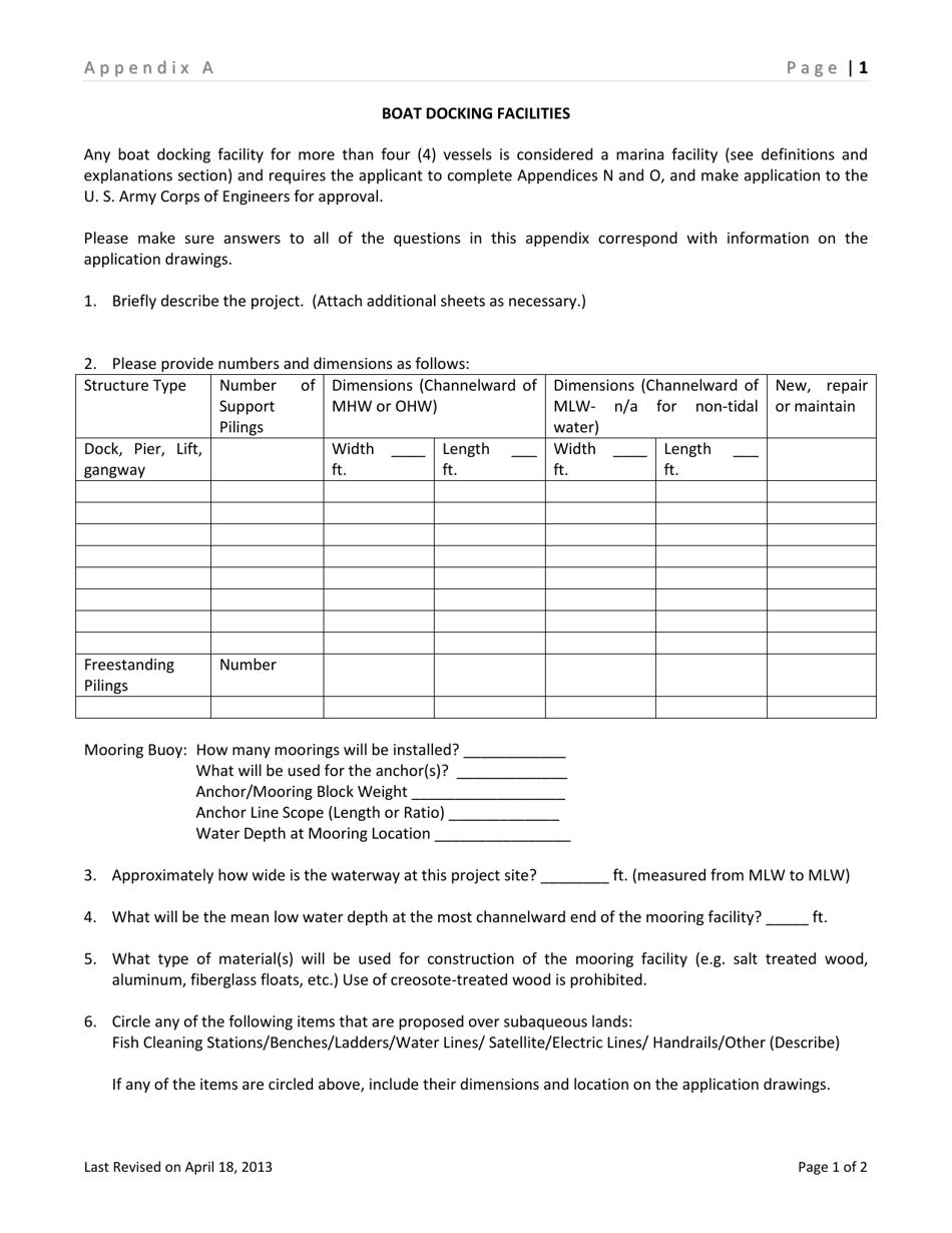 Delaware Boat Docking Facilities - Fill Out, Sign Online and Download ...