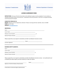 Louisiana License Surrender and Letter of Clearance Download Fillable ...