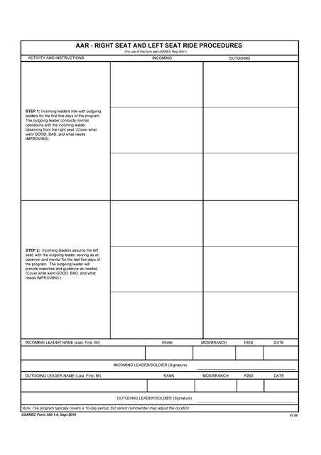 USAREC Form 350 1 8 Download Fillable PDF Or Fill Online Aar Right 