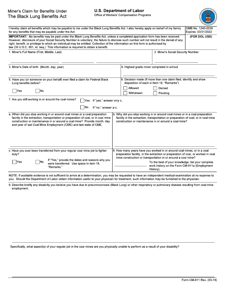 Form CM-911 - Fill Out, Sign Online and Download Fillable PDF ...