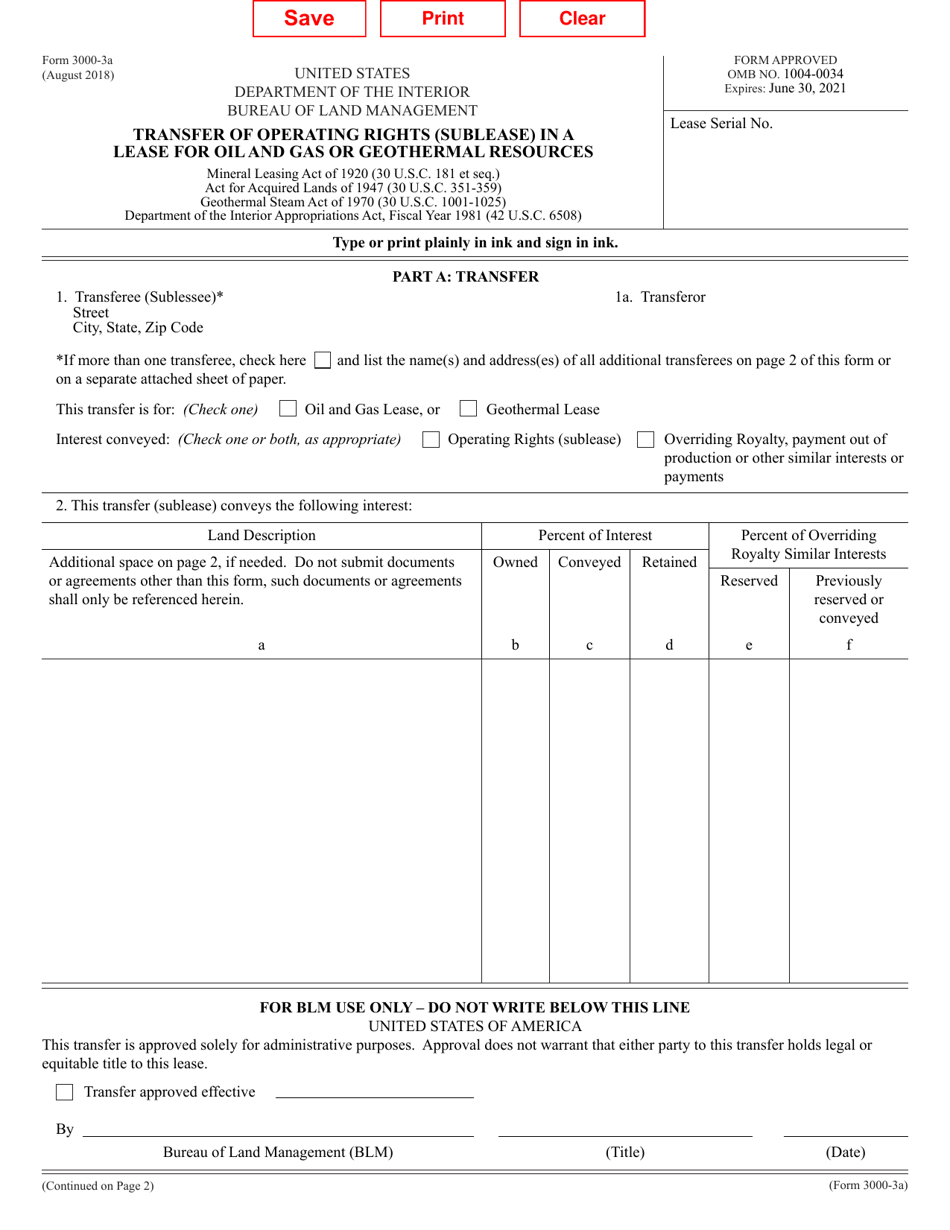 BLM Form 3000-3A - Fill Out, Sign Online and Download Fillable PDF ...