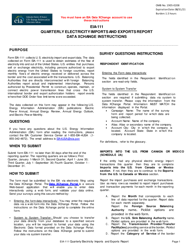 Download Instructions for Form EIA-111 Quarterly Electricity Imports ...