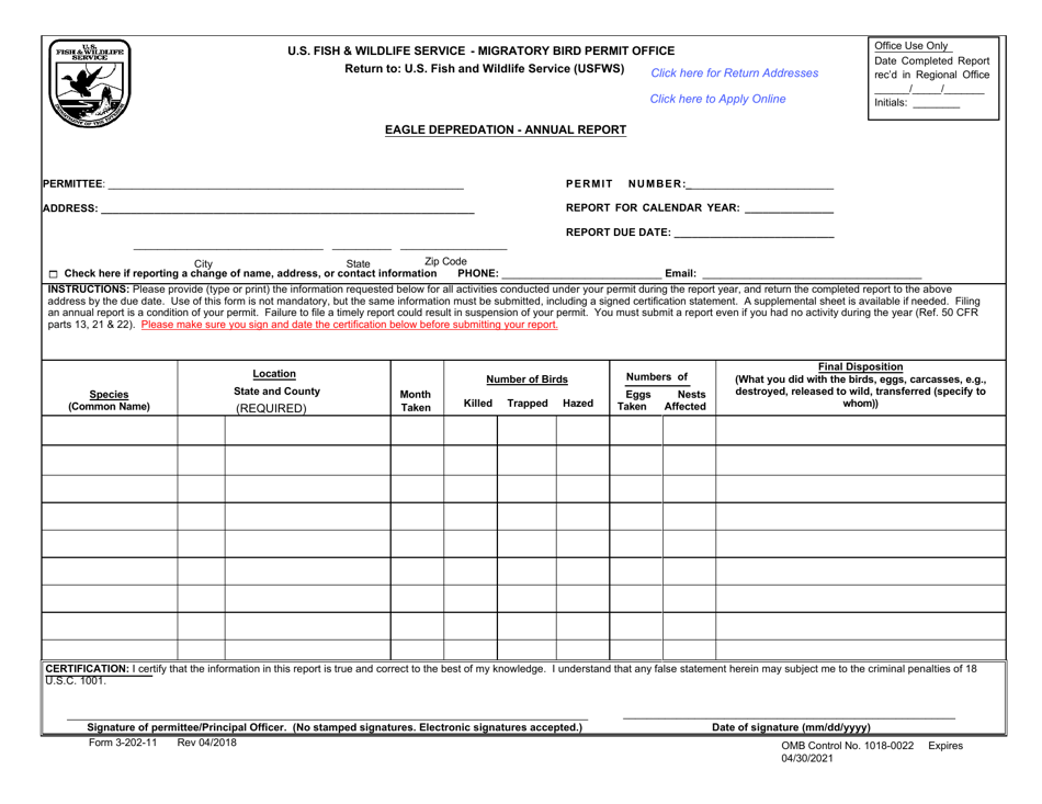 FWS Form 3-202-11 - Fill Out, Sign Online and Download Fillable PDF | Templateroller