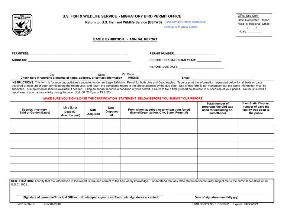 FWS Form 3-202-13 - Fill Out, Sign Online and Download Fillable PDF | Templateroller