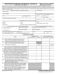 Form SF-294 Download Fillable PDF or Fill Online Subcontracting Report ...