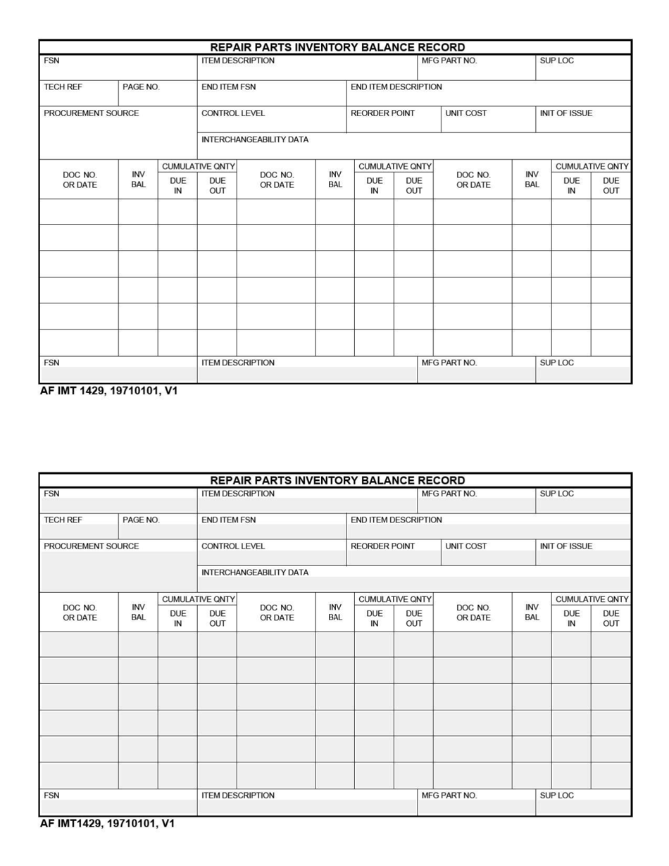 AF IMT Form 1429 - Fill Out, Sign Online and Download Fillable PDF ...