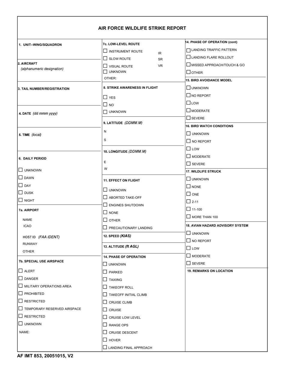 AF IMT Form 853 - Fill Out, Sign Online and Download Fillable PDF ...