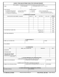 AF Form 4356 Download Fillable PDF or Fill Online Chapel Tithes and ...