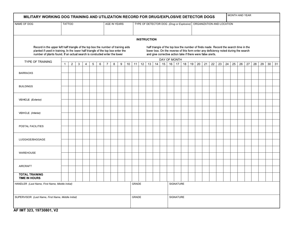 AF IMT Form 323 - Fill Out, Sign Online and Download Fillable PDF ...