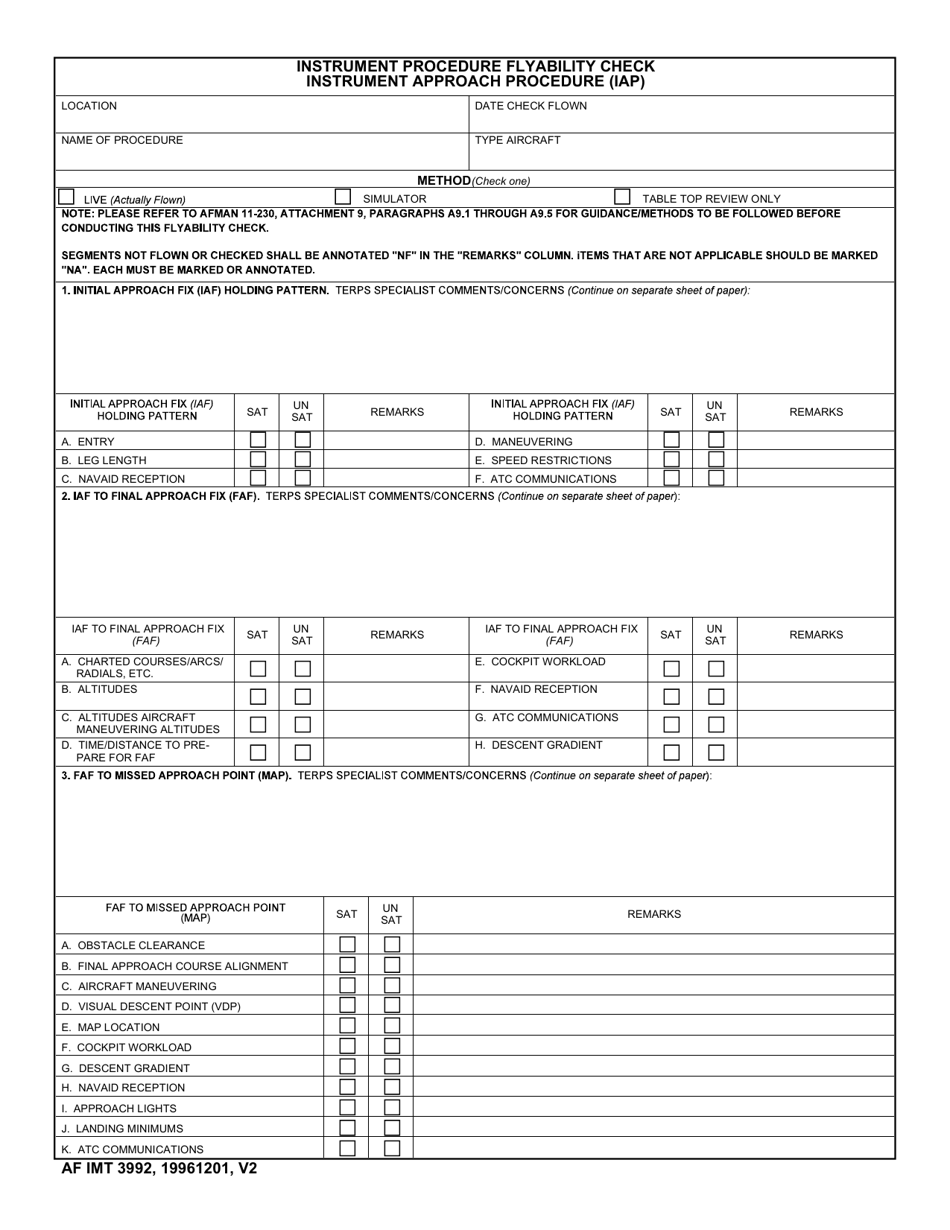 AF IMT Form 3992 - Fill Out, Sign Online and Download Fillable PDF ...