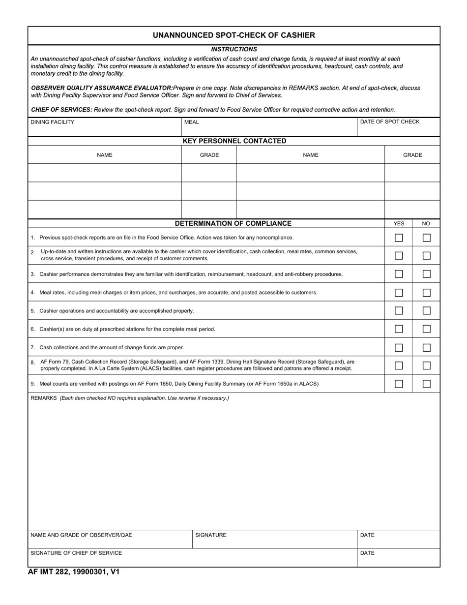 AF IMT Form 282 - Fill Out, Sign Online and Download Fillable PDF ...