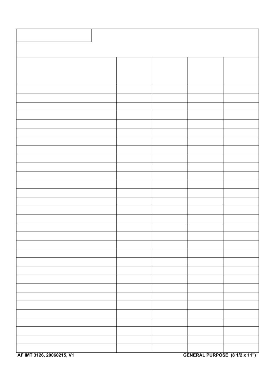 AF IMT Form 3126 - Fill Out, Sign Online and Download Fillable PDF ...